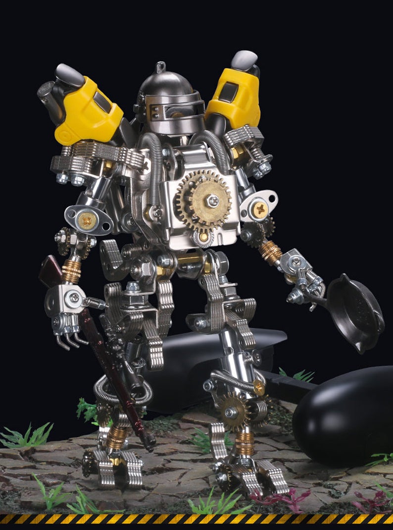 Metal Mechanical Robot | 467pcs DIY 3D Assembly Puzzle Model Kit - Blue ...